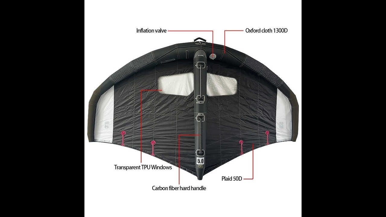wingfoil 5m OEM Tear resistant and UV hydrofoil foil wings windkite ...