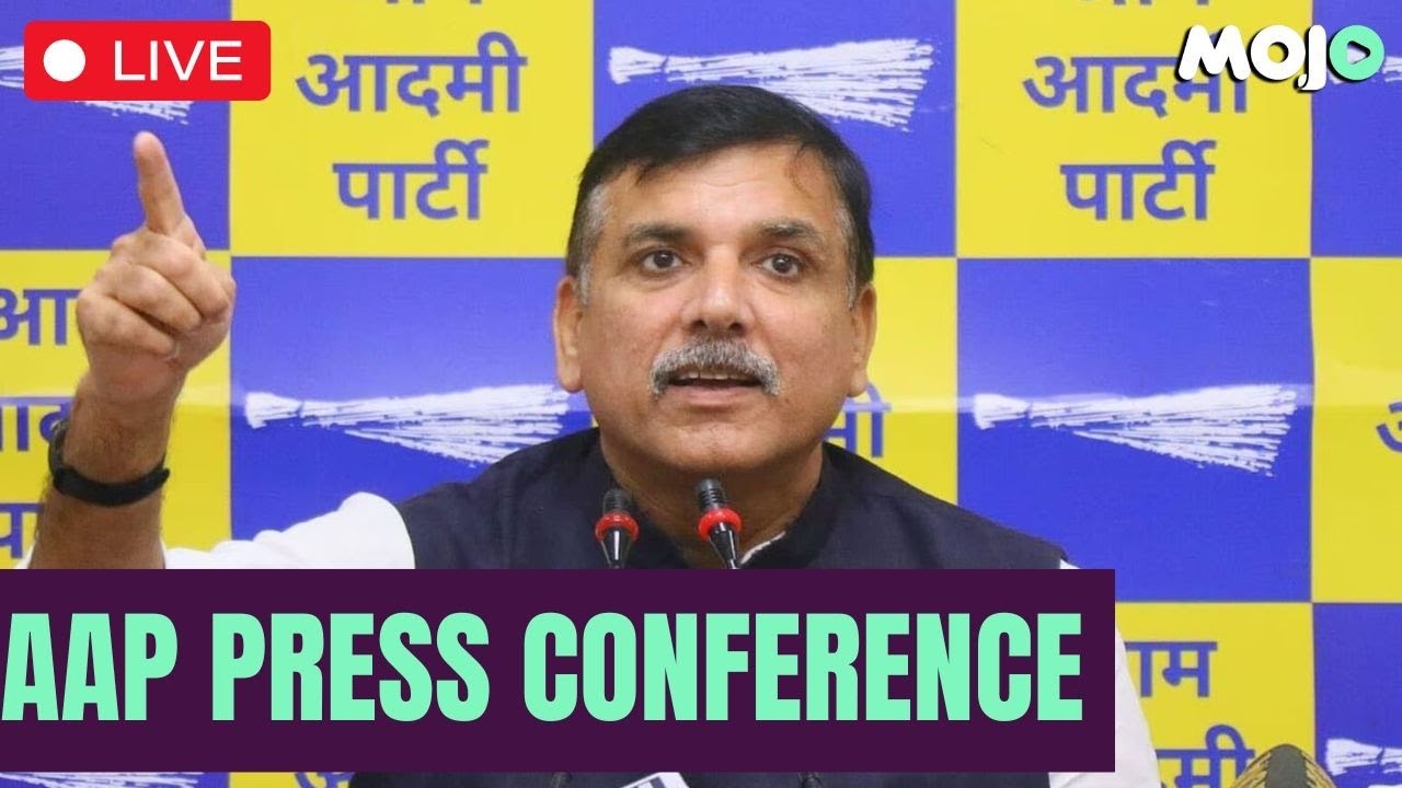 LIVE | AAP Leader Sanjay Singh addresses a Press Conference - YouTube