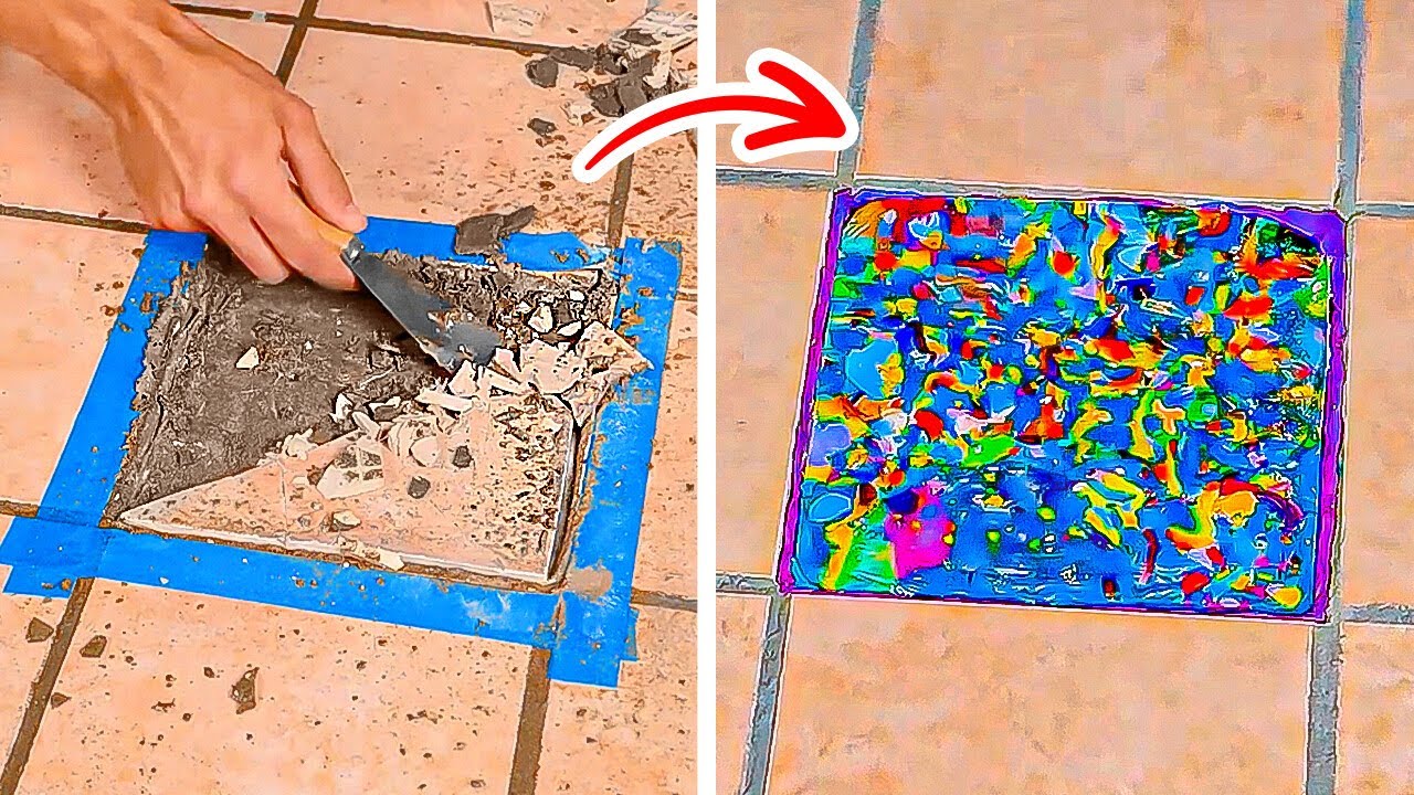 Easy Broken Tile Repair With Eco-Friendly Material - YouTube