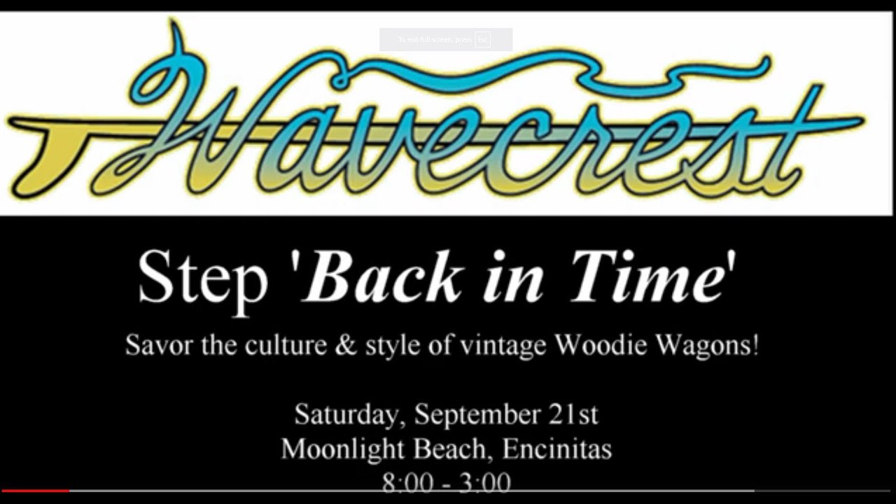San Diego Woodie Club - 2024 Wavecrest Woodie Meet Promo #2 - YouTube