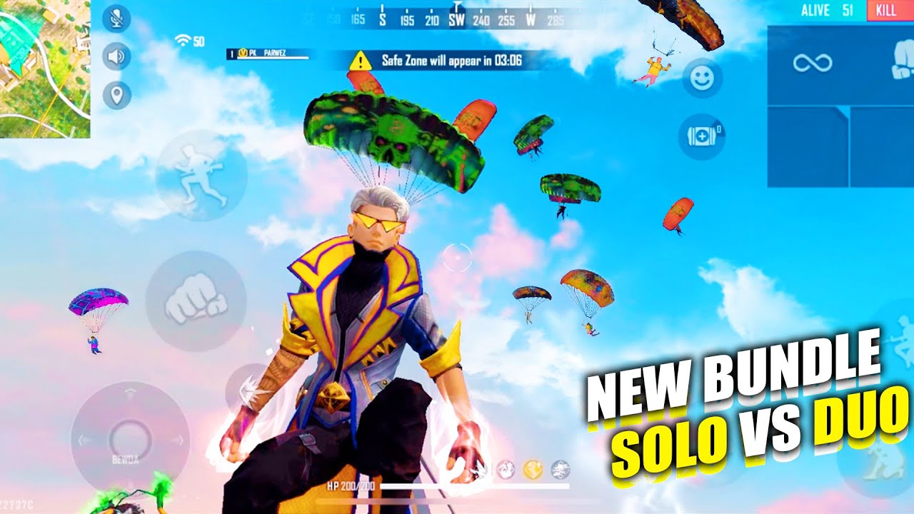 Sunscale Serpent Bundle On Factory Roof - Garena Free Fire Solo vs Duo ...