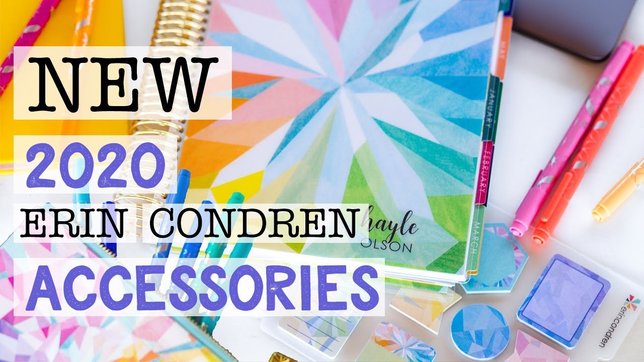 NEW 2020 ERIN CONDREN ACCESSORIES // HAUL - YouTube
