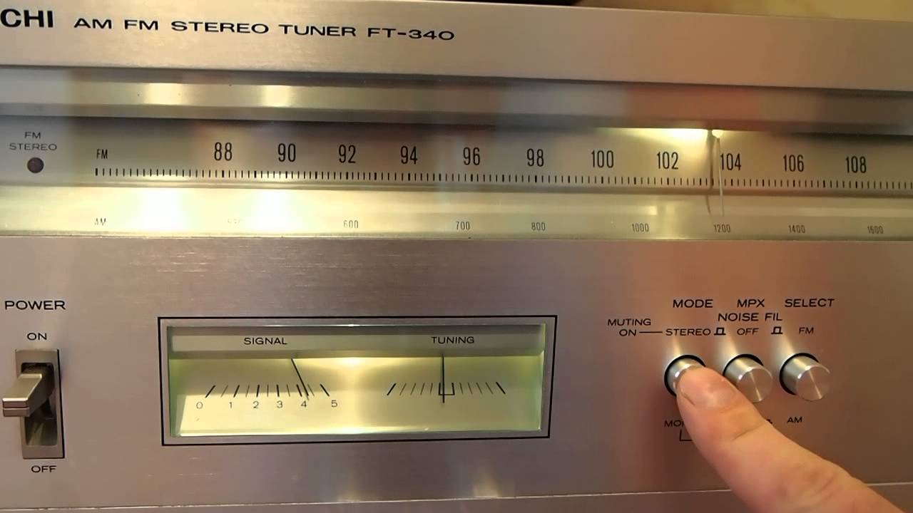 Hitachi AM FM STEREO TUNER FT-340 - YouTube
