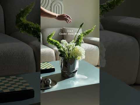 Italian design icon: Alessi compressioni stainless steel wine cooler ✨