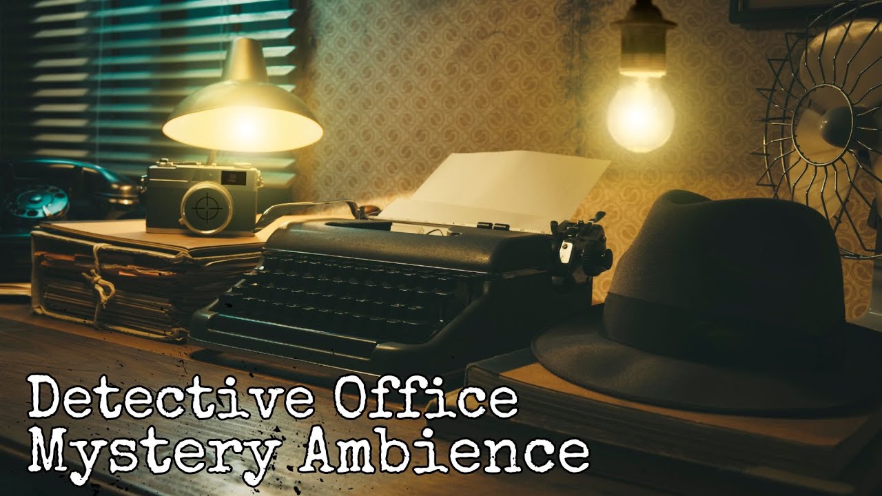 Mystery Ambience | Detective Office | Mystery Party | Study Ambience ...