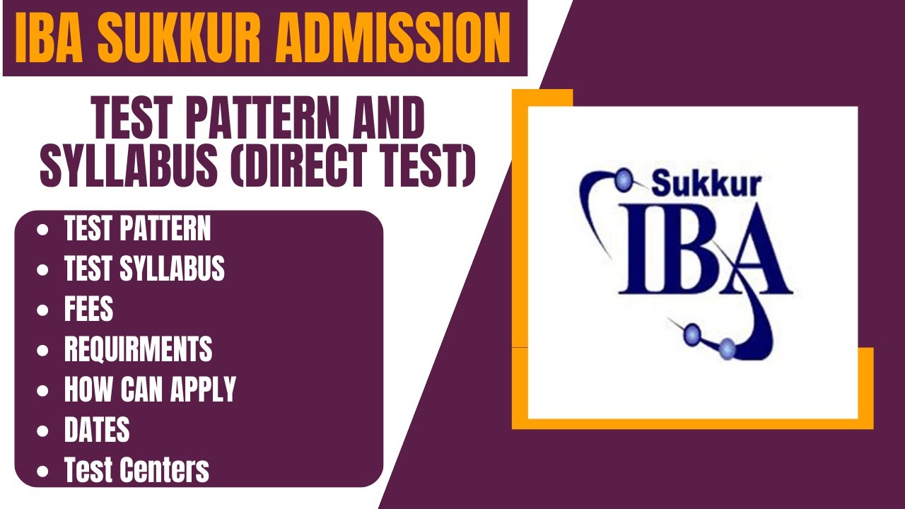 IBA Sukkur Test Pattern and Syllabus | All About IBA Direct Test - YouTube