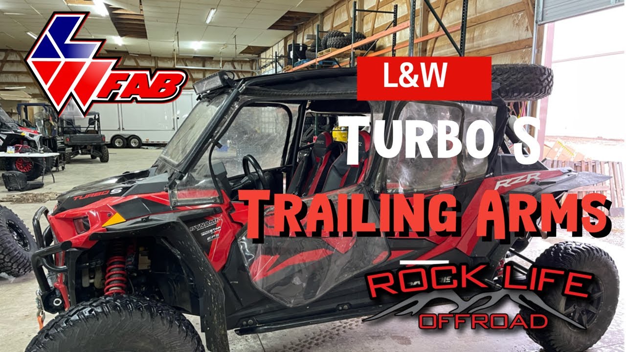 L&W Fab High Clearance Trailing Arms on a Turbo S RZR - YouTube