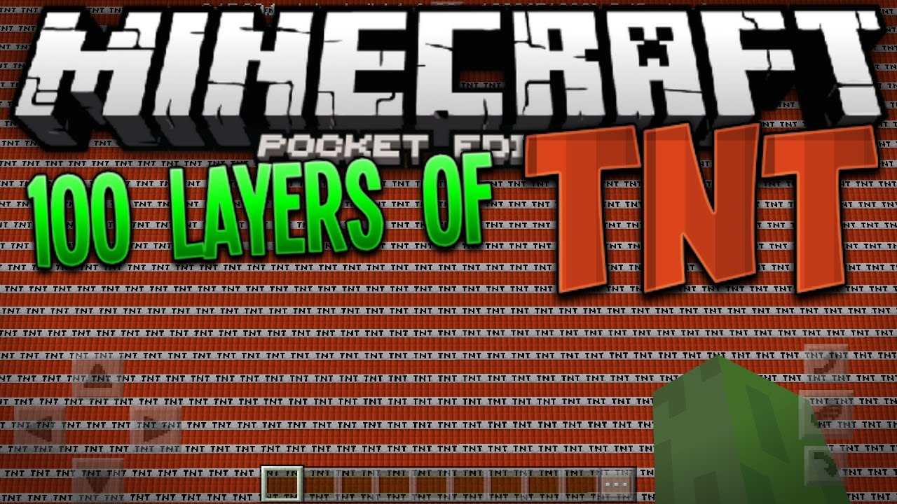 100 LAYERS OF TNT!!! - MCPE 100 Layers Challenge - Minecraft PE (Pocket ...