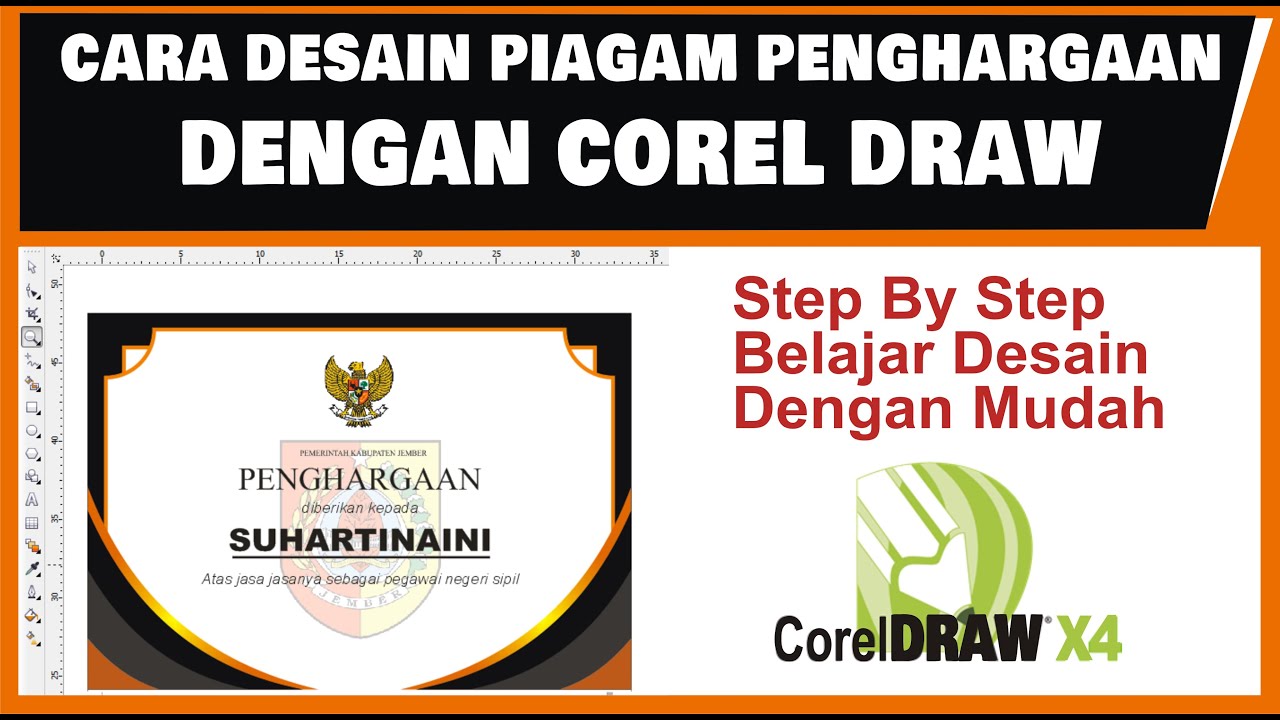 CARA DESAIN PIAGAM PENGHARGAAN DENGAN COREL DRAW | desain sertifikat ...