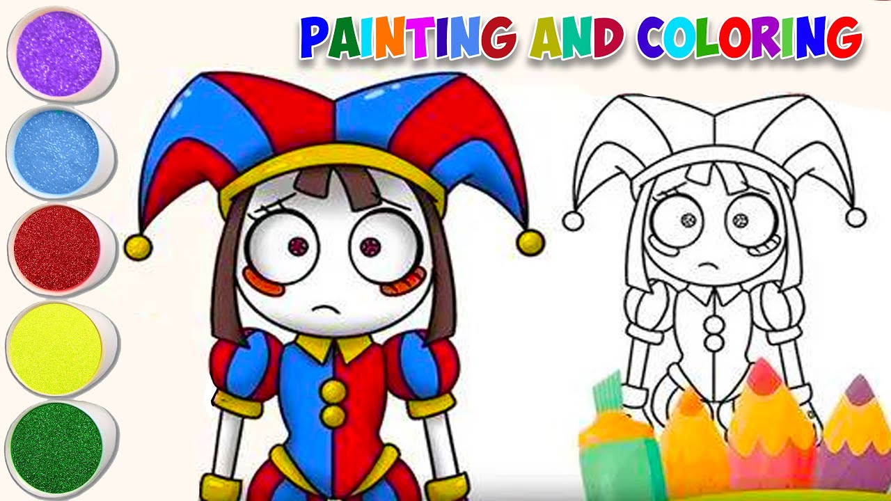 Drawing Pomni from Amazing Digital Circus | Step-by-Step Tutorial - YouTube