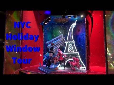 New York City ~ Holiday Window Tour [HD] - YouTube
