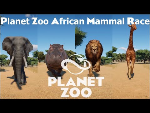 African Mammals Animal Race in Planet Zoo- Featuring Lion, Giraffe ...