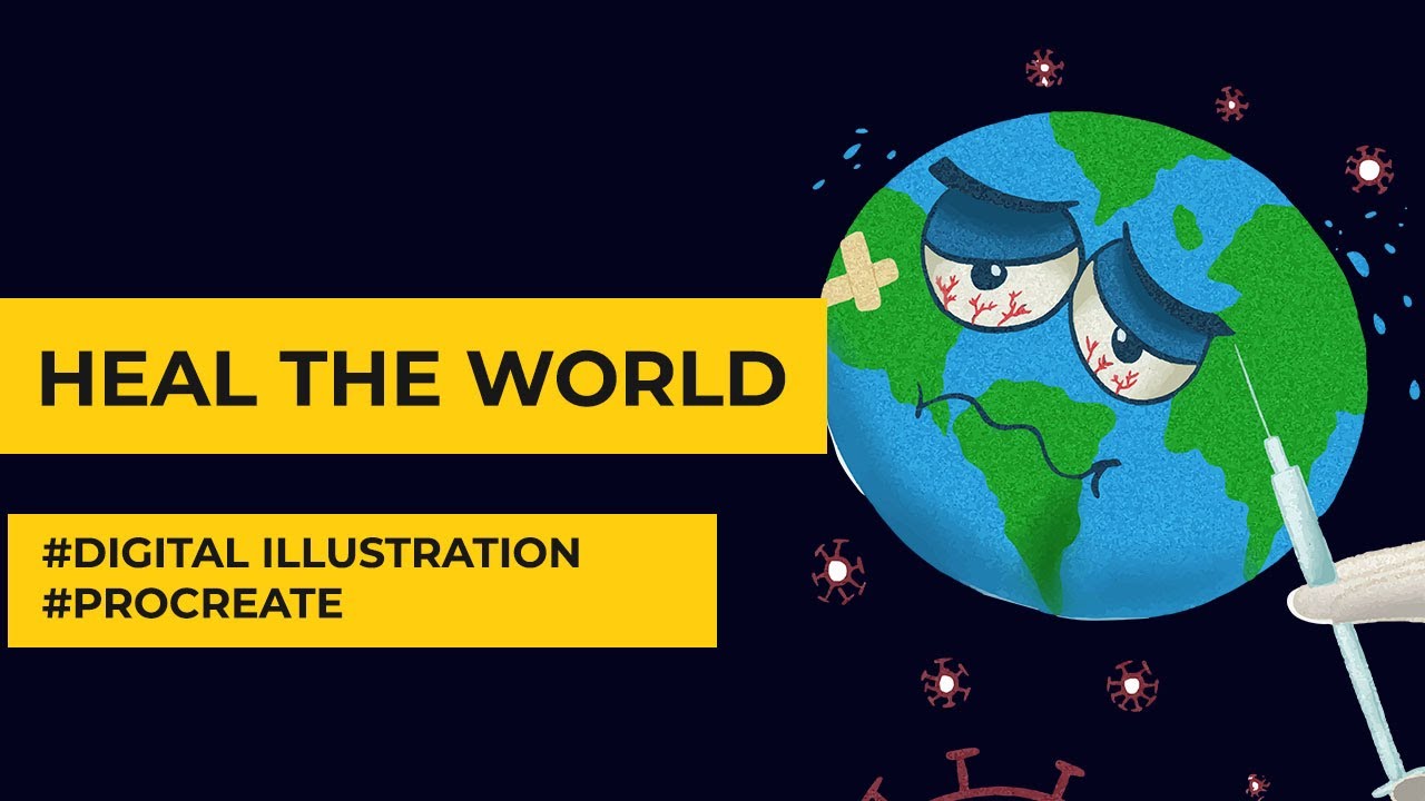 How to Draw Heal the world Digital Illustration | Procreate - YouTube
