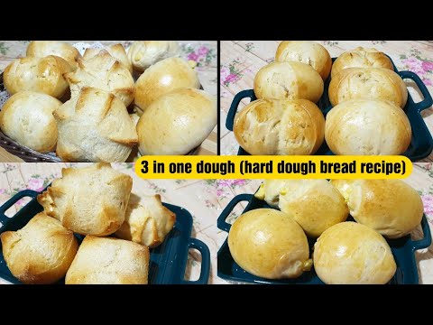 Hard dough bread recipe| 3 in one dough|putok bread| star bread| monay ...