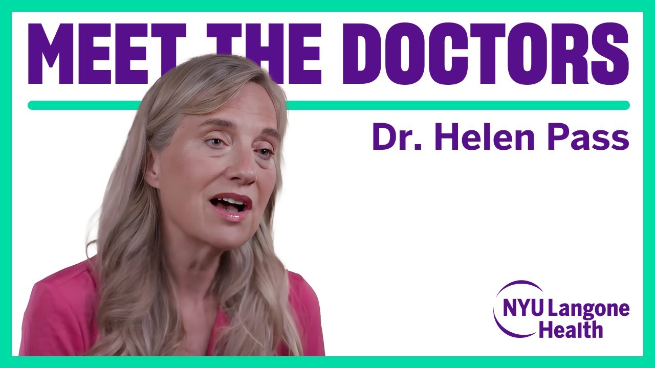 Meet Breast Cancer Surgeon Dr. Helen Pass - YouTube