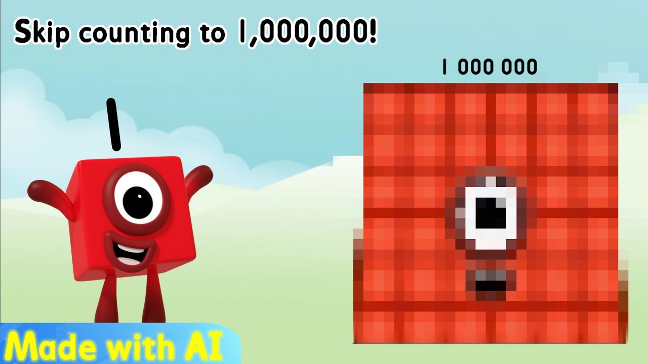 Numberblocks Skip Counting 1-1,000,000 but Sora AI - YouTube