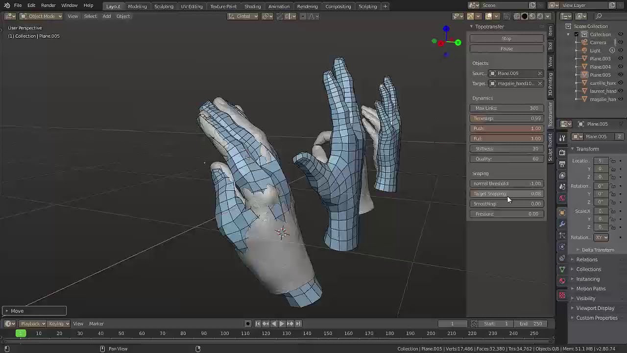 retopo hands test - YouTube