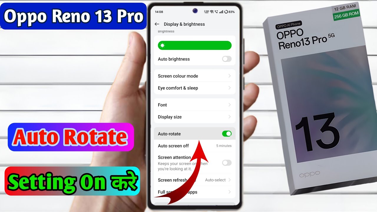 oppo reno 13 pro 5g auto rotate setting kaise on kare | how to enable ...
