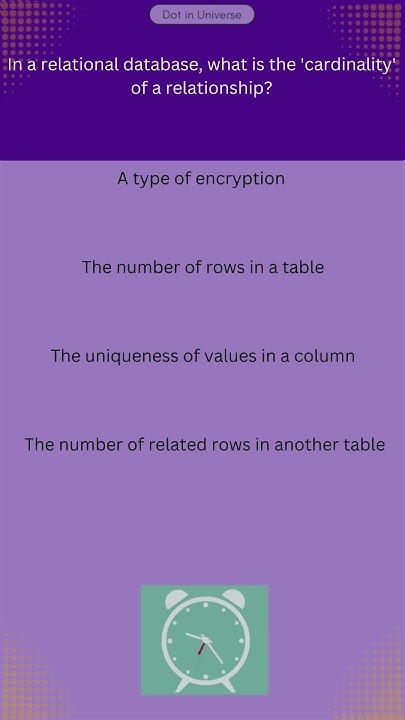 What is the cardinality of a relation in sql? #latest #shorts # ...