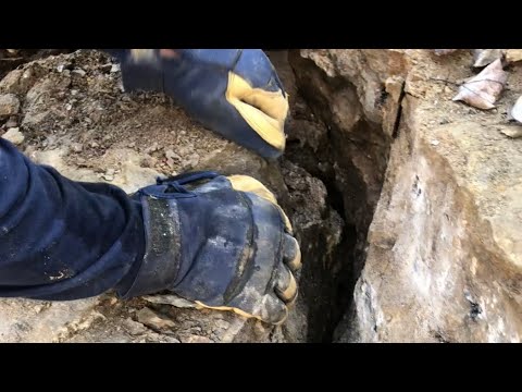Herkimer Diamond Quartz Mining Treasure behind this ledge? - YouTube