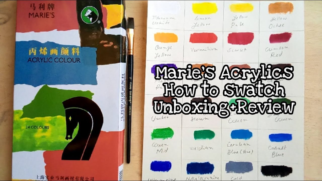 Marie's acrylics unboxing swatching and review - YouTube