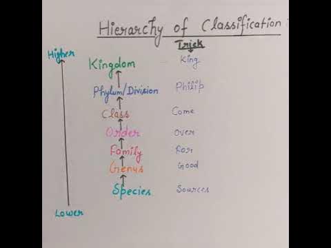 How to remember Hierarchy of classification #Trick - YouTube