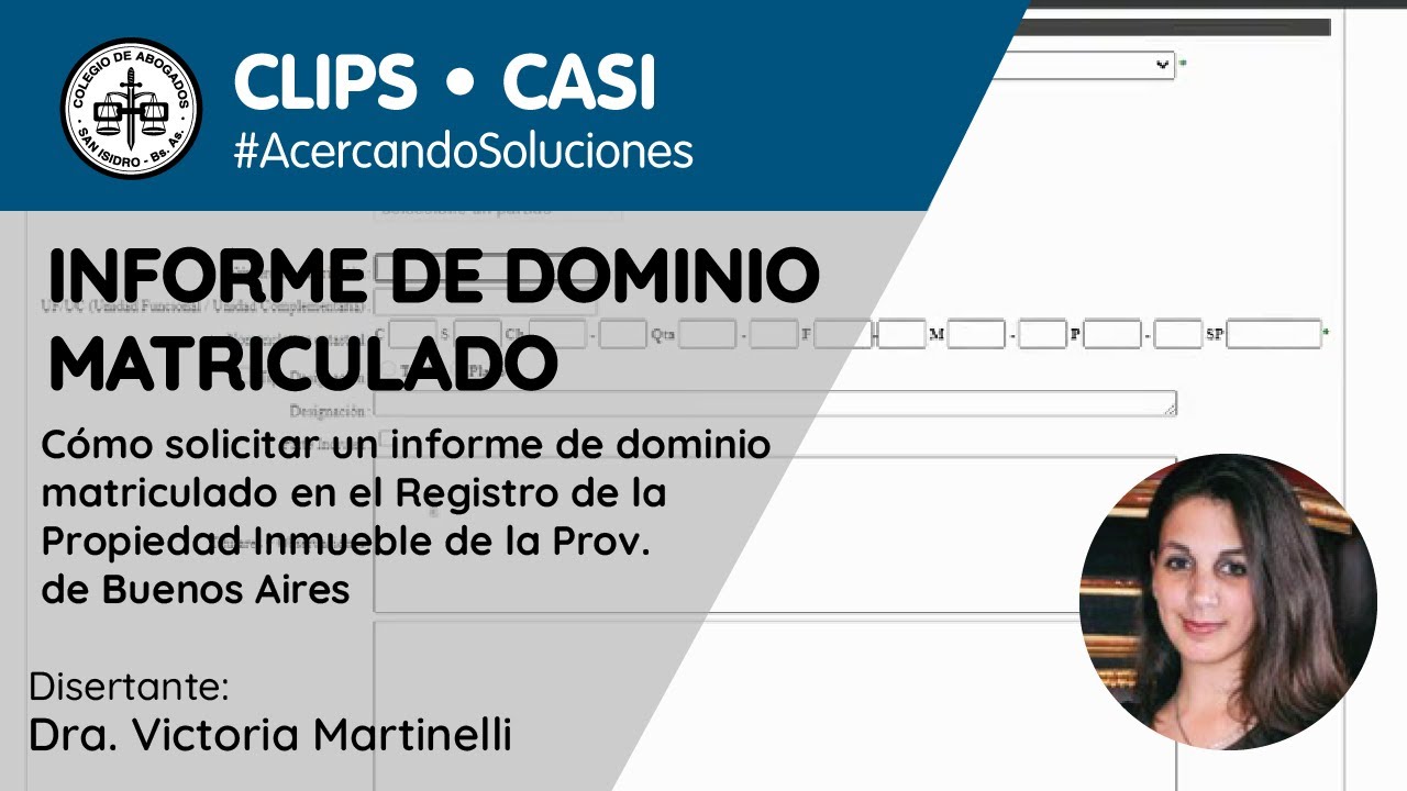 informe de dominio matriculado en RPI Prov. | CLIPS CASI - YouTube
