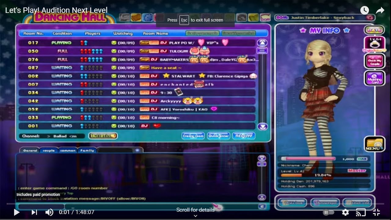 Let's Play! Audition Next Level - YouTube