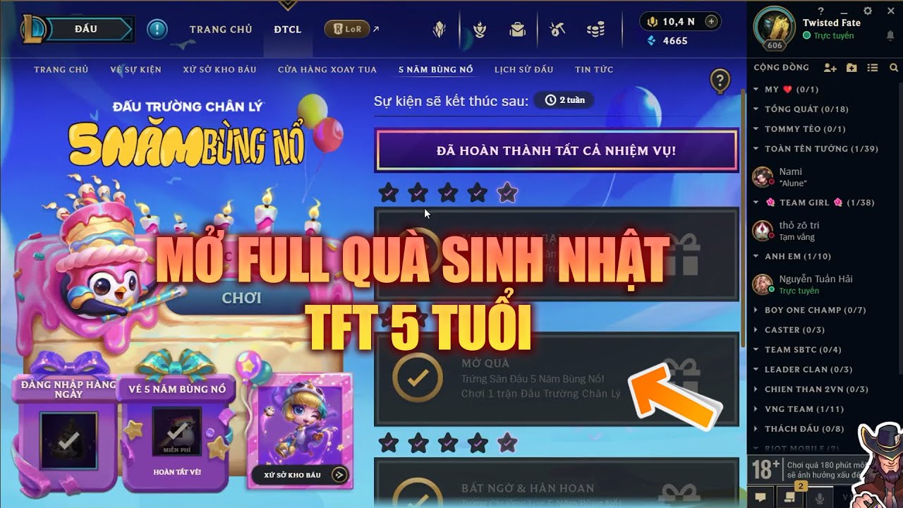 [LMHT] Mở Full Quà Sinh Nhật TFT 5 Tuổi Miễn Phí Và Ghép 2 Skin Ếch ...