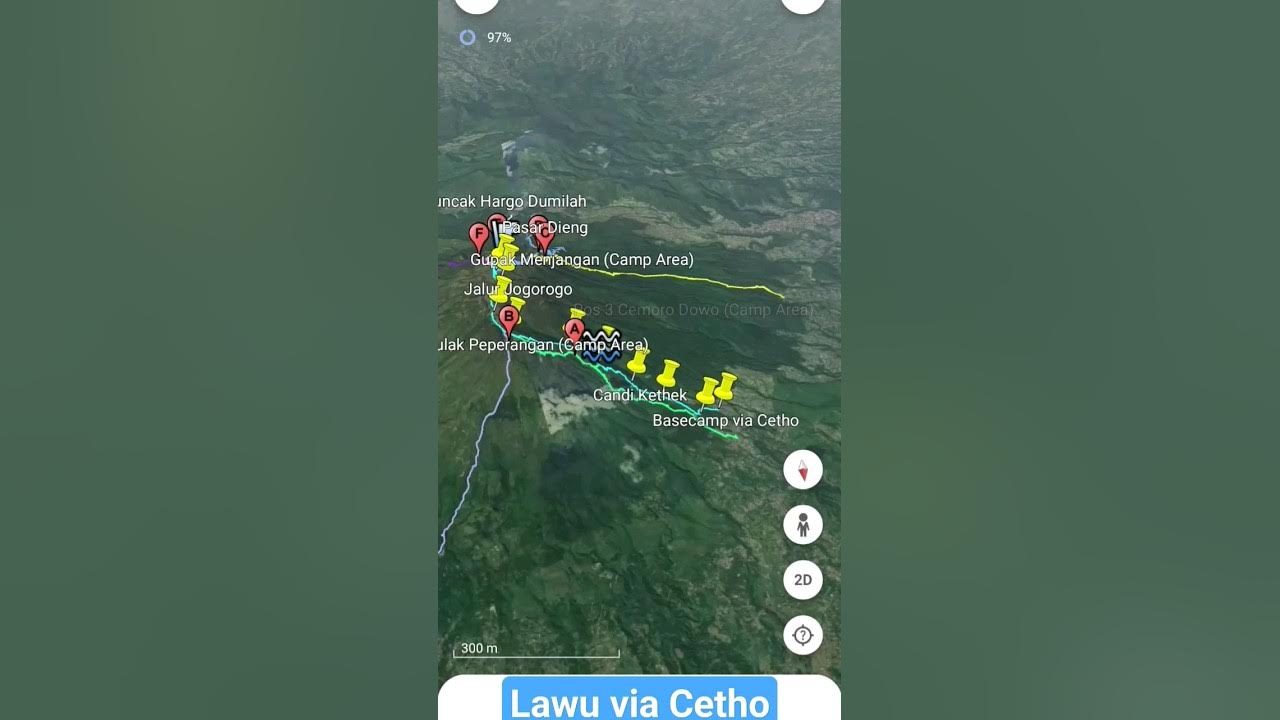 #gununglawu via Candi Cetho peta jalur pendakian. GPX KmL GPS track #shorts #mdpl - YouTube