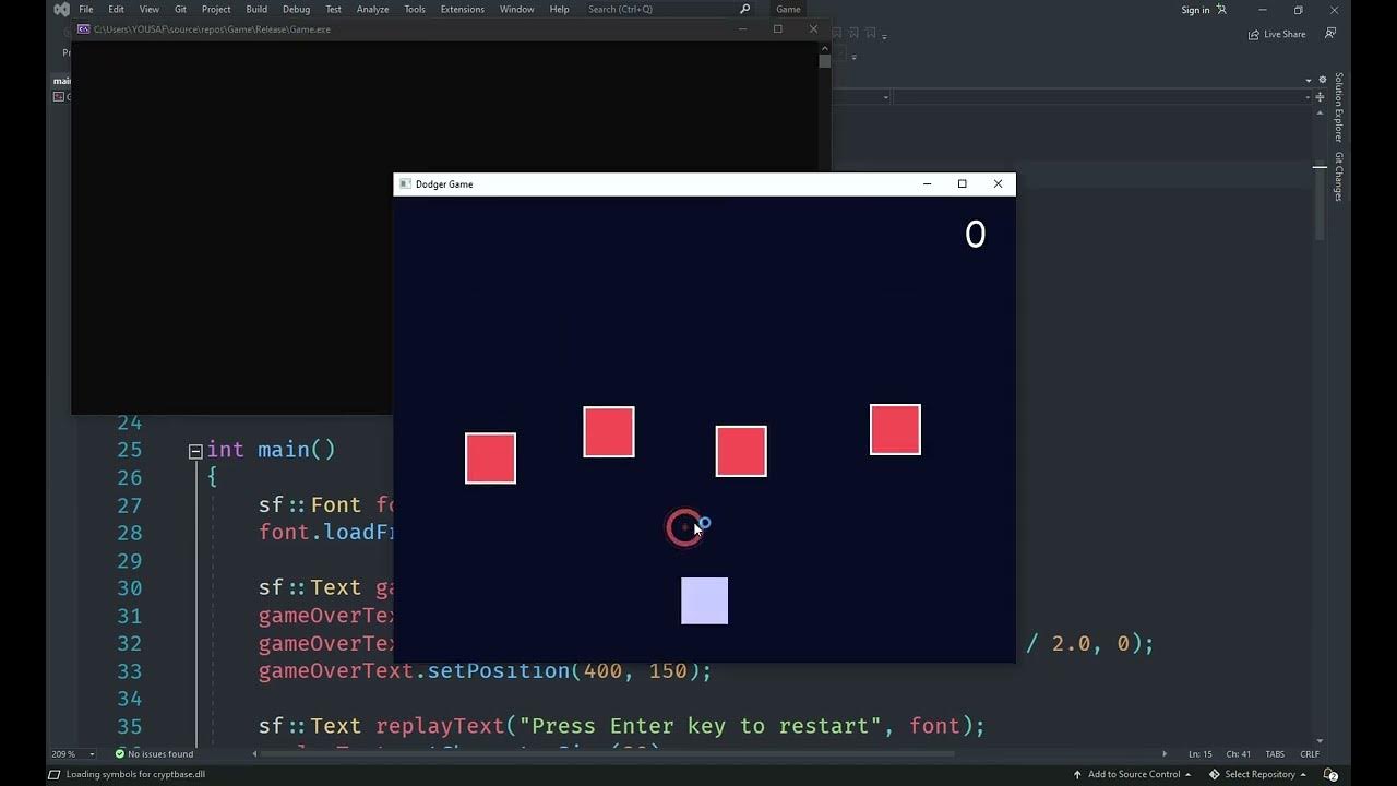 C++ SFML Dodger Game # 13 | BUG FIXING - YouTube