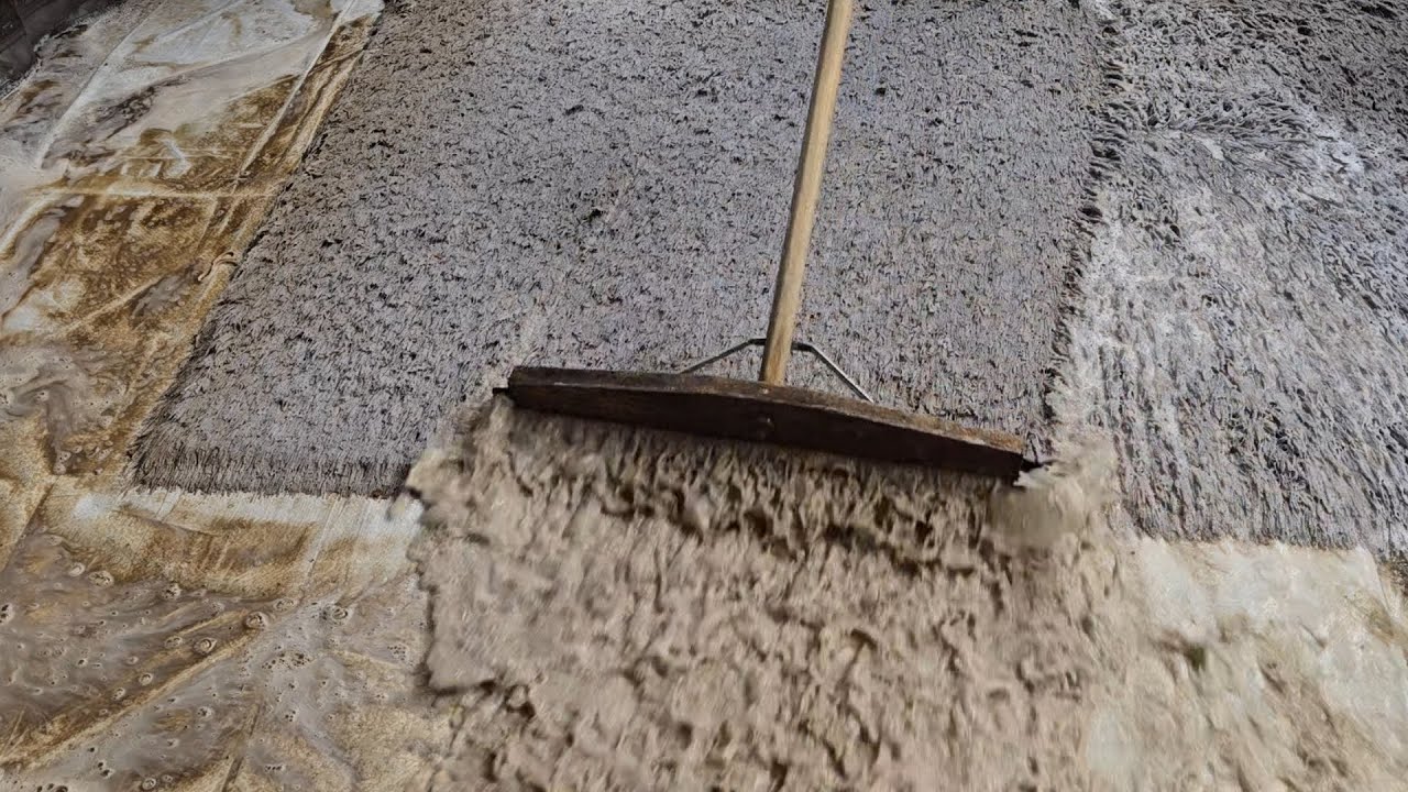 Thick & Bouncy Dirty Shag Rug Manual Carpet Clean - YouTube