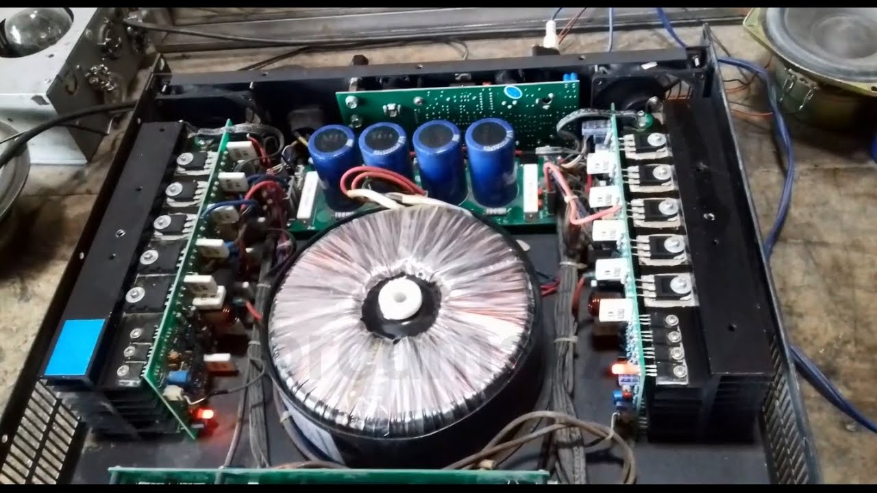 amplificador de potencia pro audio CA1500 prende no da audio - YouTube