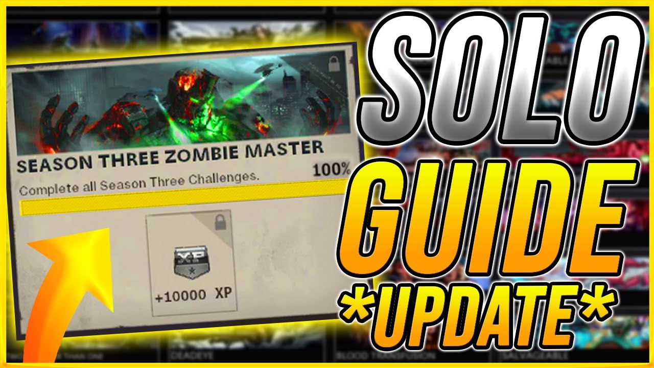 ALL SEASON 3 ZOMBIES CHALLENGES SOLO TUTORIAL! *UPDATE* - YouTube