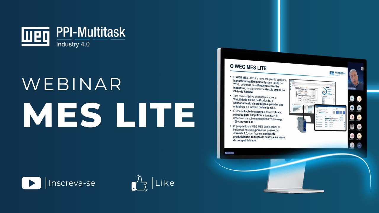 Webinar Lançamento do WEG MES LITE com nosso CEO Marcelo Pinto - YouTube