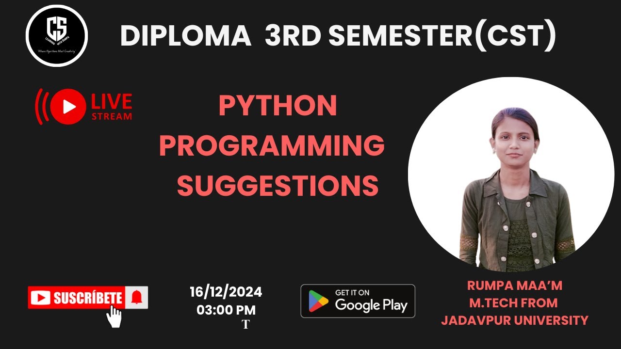 3rd Sem Cstit Python Programming Suggestions By Cs Learning With Rumpabengali Wbscte 2491