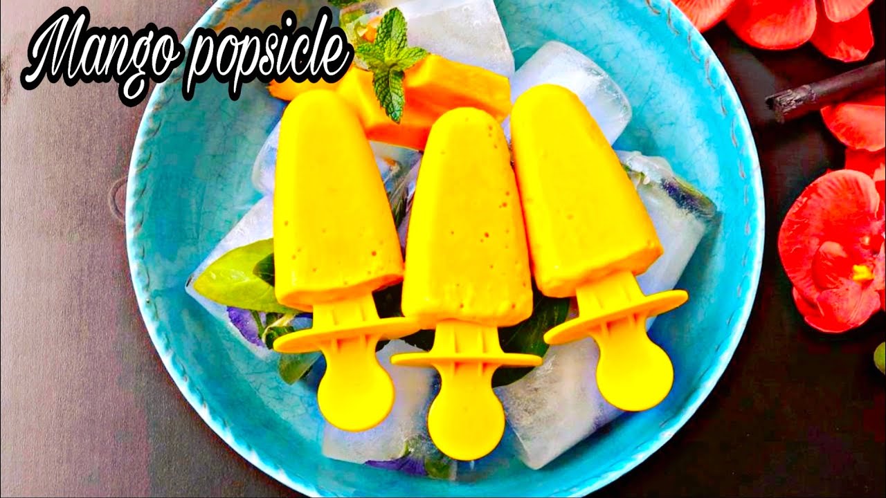 Mango popsicle without cream. How to make Mango ice cream.Easy to make ...