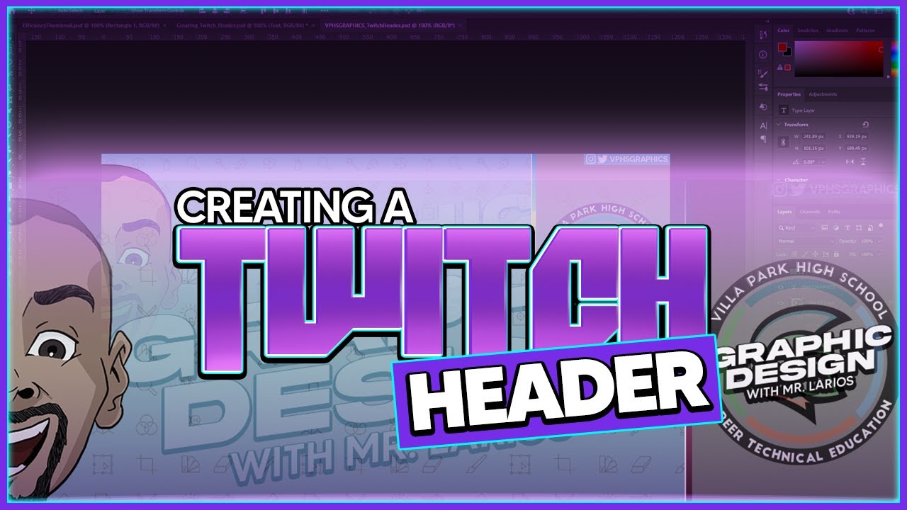 How To Design A Simple Twitch Banner/Header - YouTube