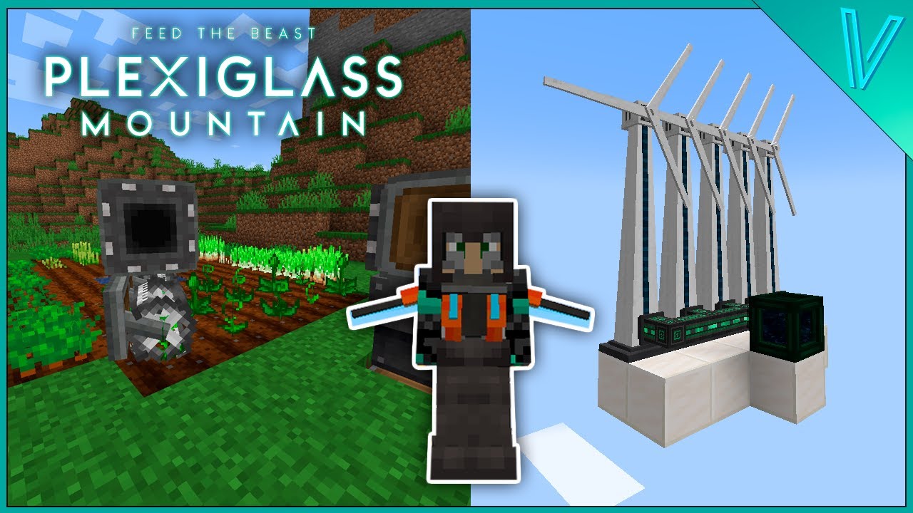 FTB Plexiglass Mountains EP#2 - Farms, Power and JetPack! - YouTube
