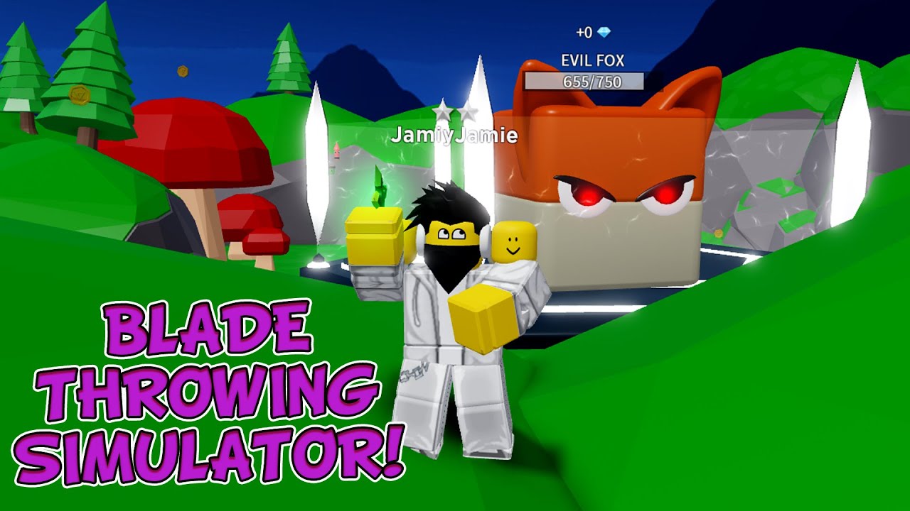 FIRST TIME PLAYING BLADE THROWING SIMULATOR! - YouTube
