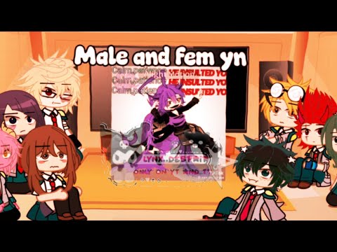 Mha react to fem and male y/n as random Gacha TikTok’s!!