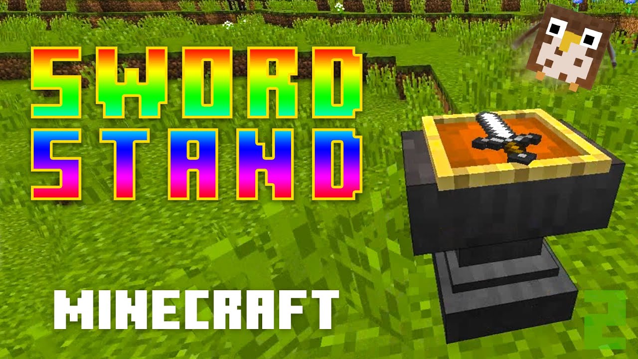 How to make a Sword stand in Minecraft - YouTube