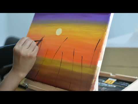 Wheatfield time-lapse painting