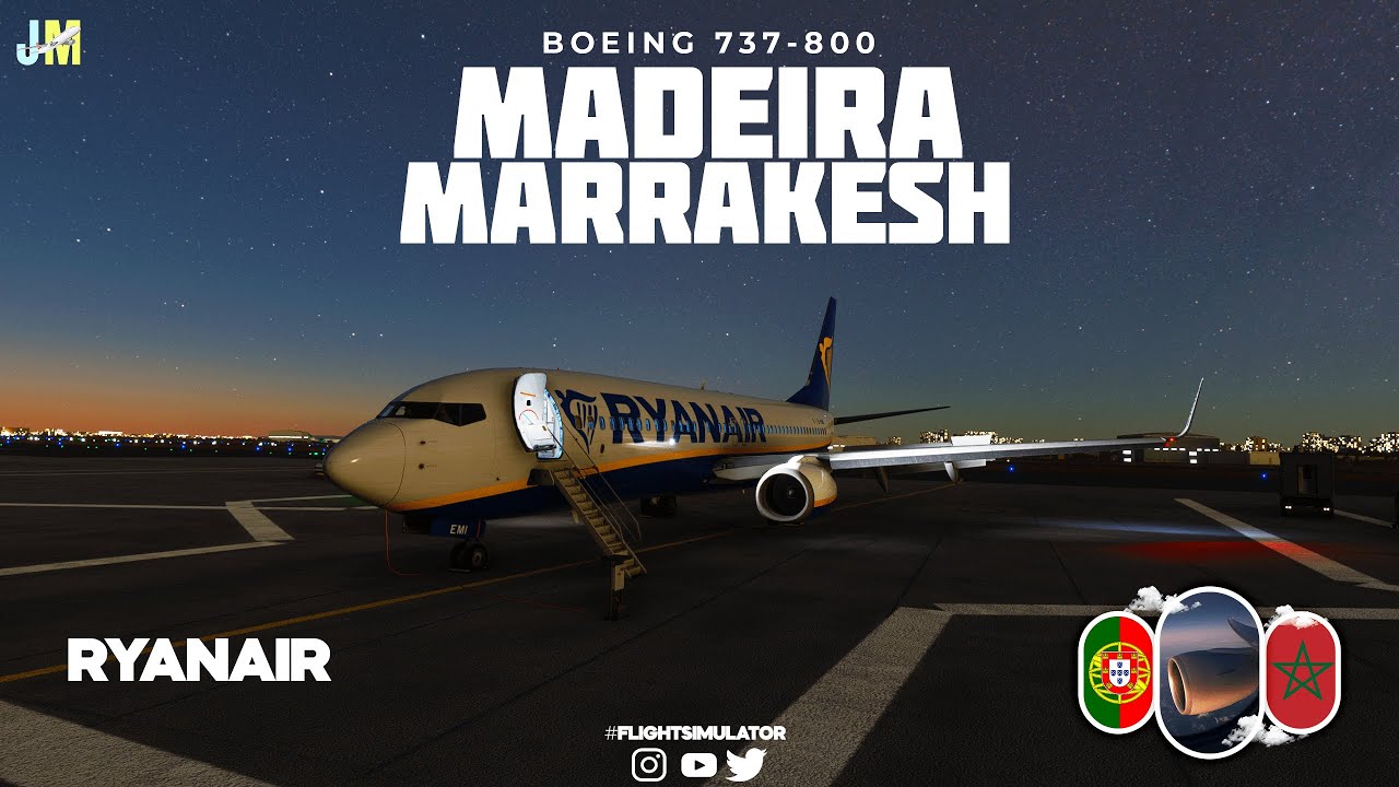 Madeira to Marrakesh via RyanAir on the Boeing 737-800 | 4K - YouTube