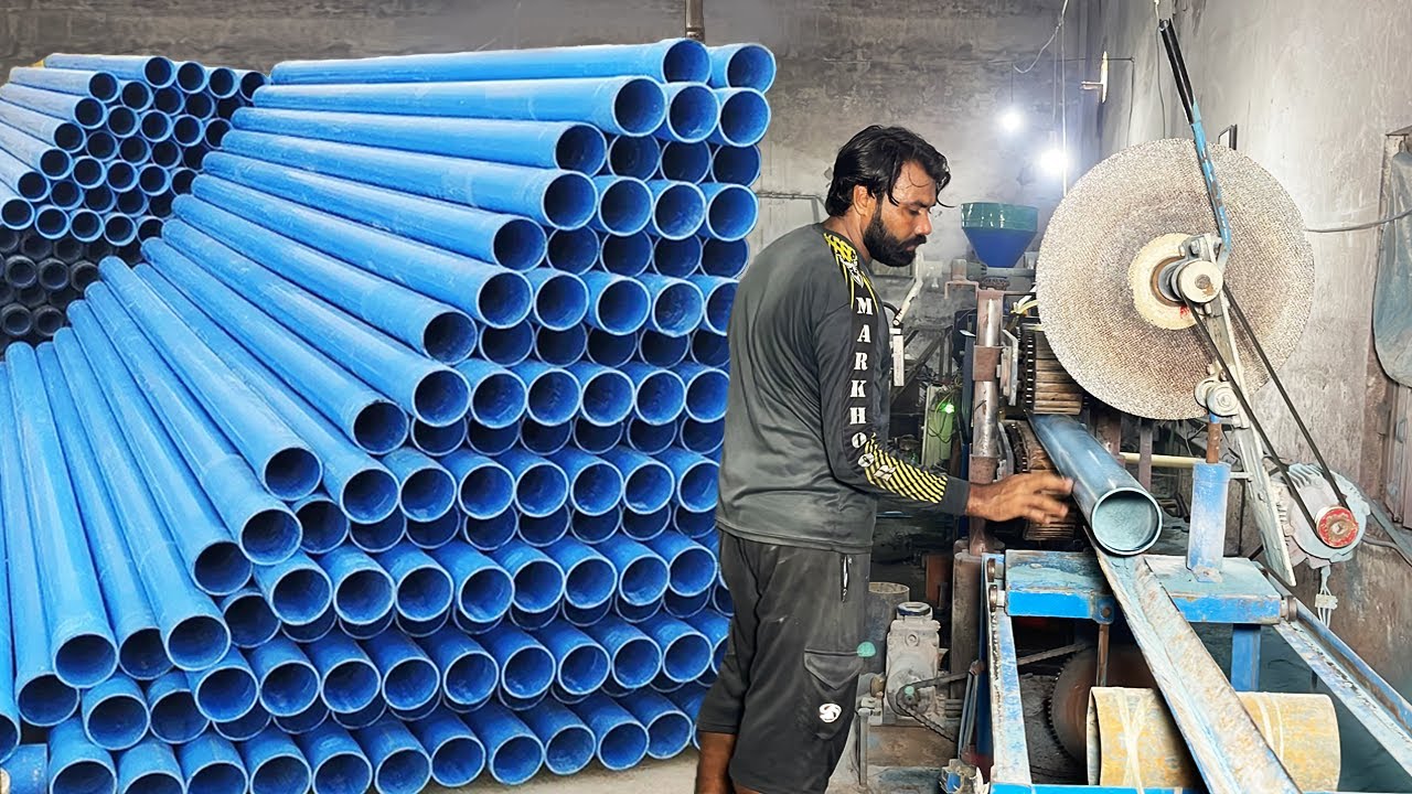 Process of Making Plastic Sewage Pipes Inside Factory | How To Make PVC ...