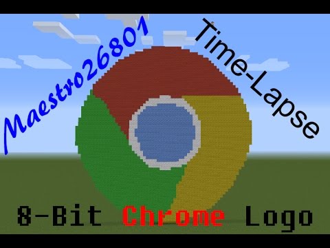 Chrome Logo Pixel Art (Time-Lapse) - Minecraft - YouTube