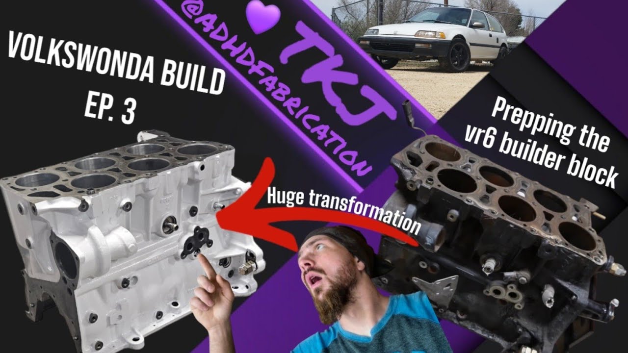 Volkswonda Build Ep. 3: Prepping & Painting the VR6 Builder Block!😎💜 ...
