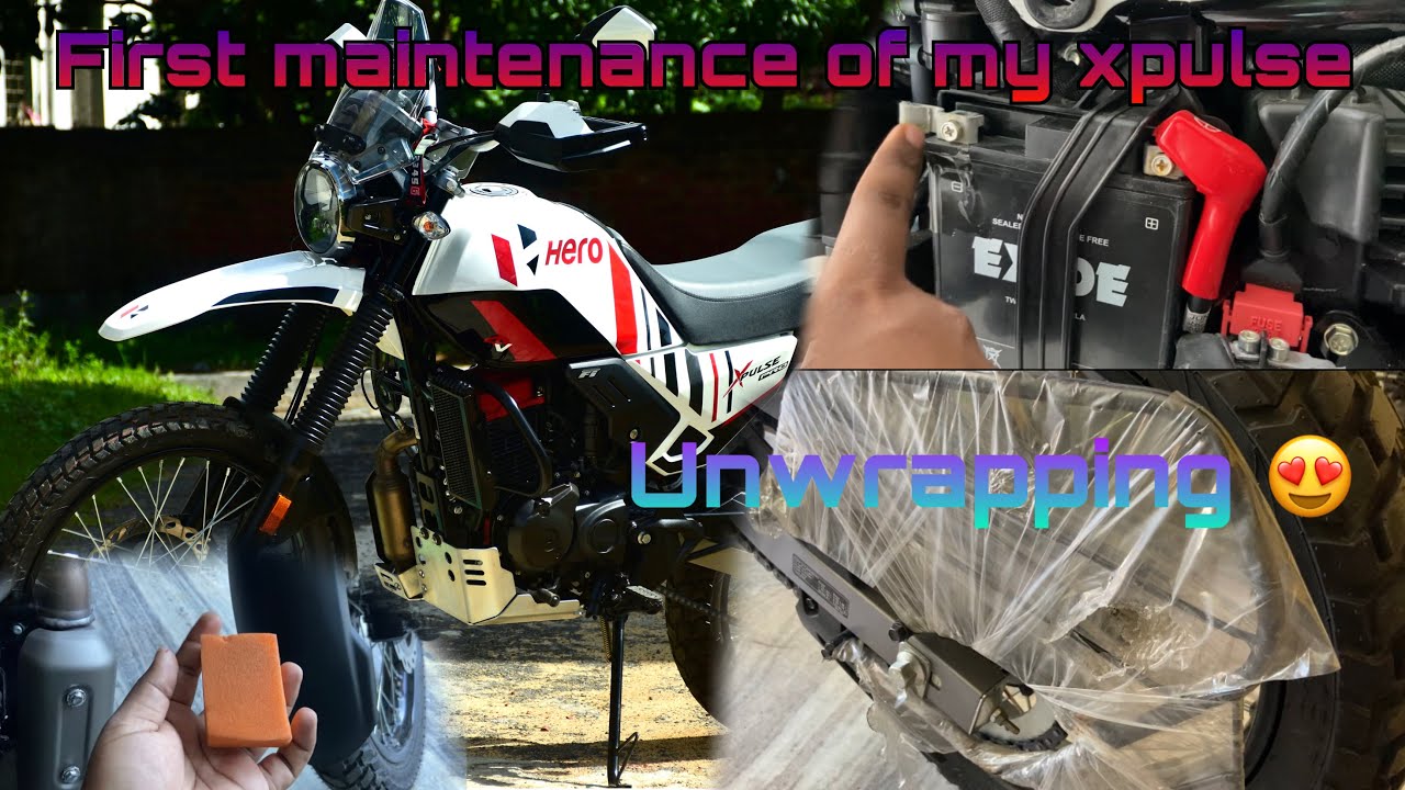 First maintenance and unwrapping my new xpulse 200 4v pro edition 2023 ...