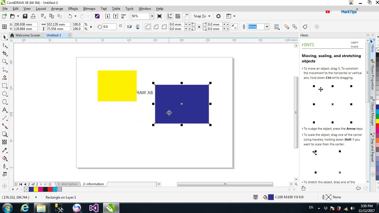 How to arrange object in corel draw X8 lession5 - YouTube