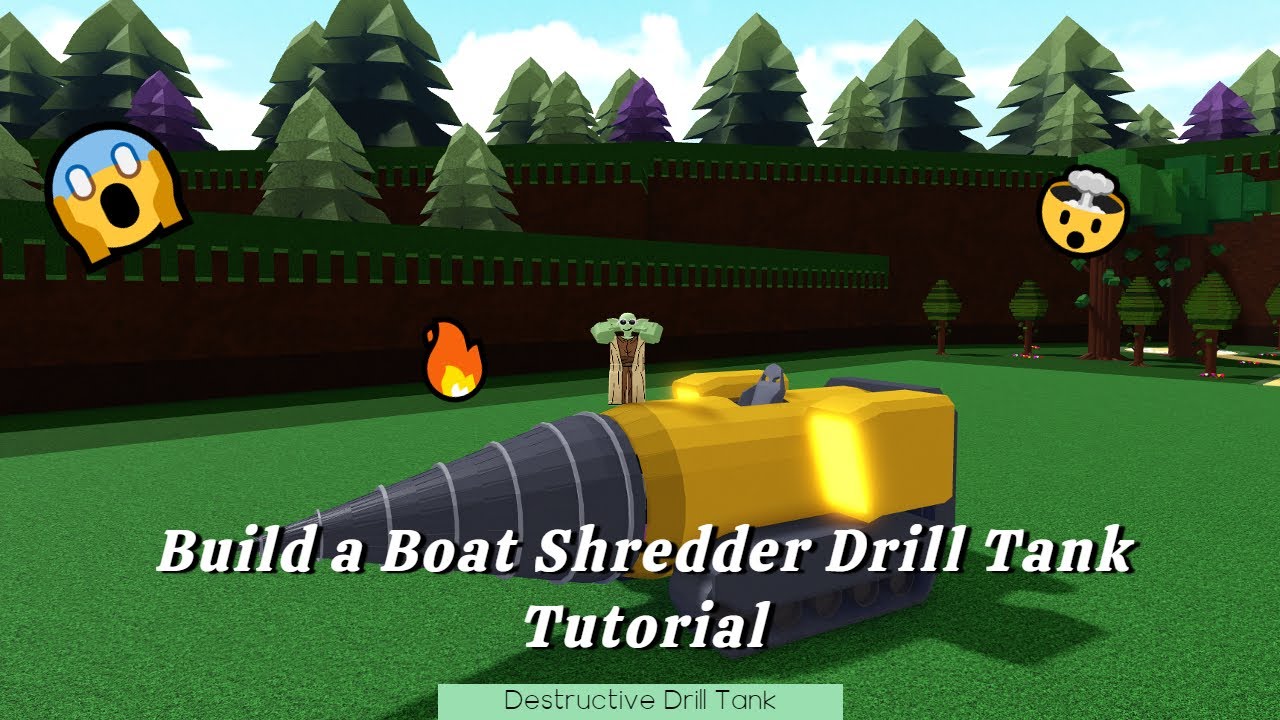 Build a Boat Destructive Drill Tank Tutorial - YouTube